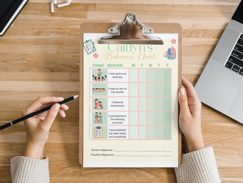 Visual Behavior Chart, Homeschool Behavior Chart for Kids, Kids ...