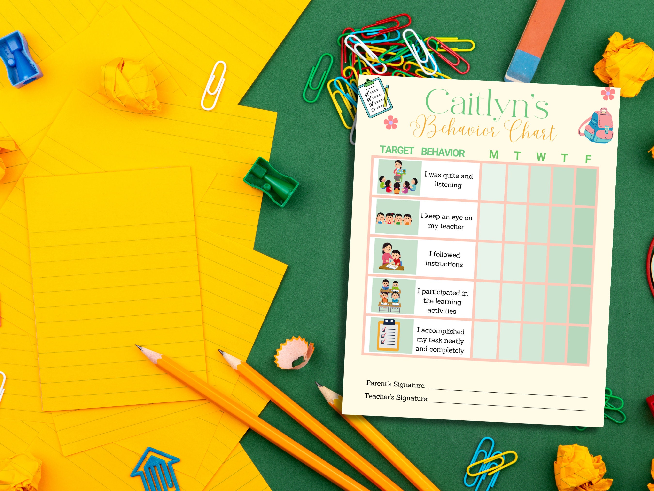 Visual Behavior Chart, Homeschool Behavior Chart for Kids, Kids ...