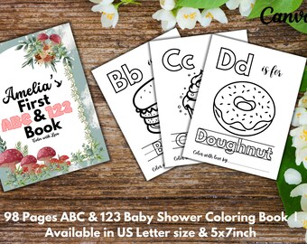 Baby's 1st ABC Alphabet Book Baby Shower Guest Activity Virtual ...