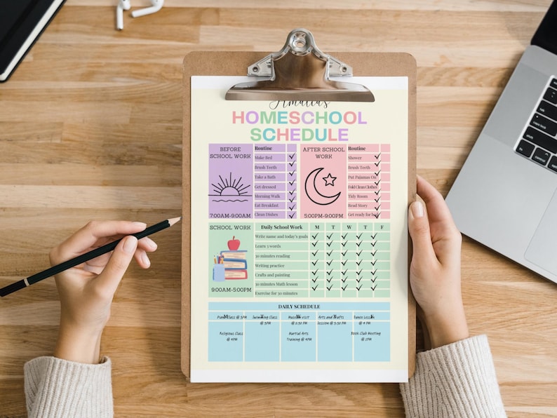 Editable Homeschool Schedule, Kids Homeschool Planner for Kids ...