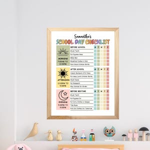 Daily Checklist for Kids, School Day Routine, Kids Before Schoolday ...