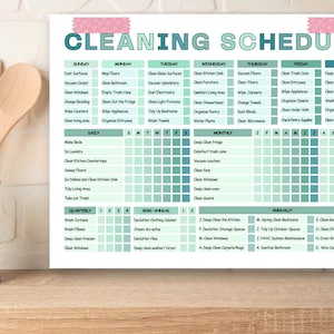 Editable Cleaning Schedule for ADHD: Printable Home Chore Chart, Canva ...
