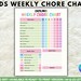 Kids Homeschool Responsibilities Chart, Kids Homeschool Chore Chart ...