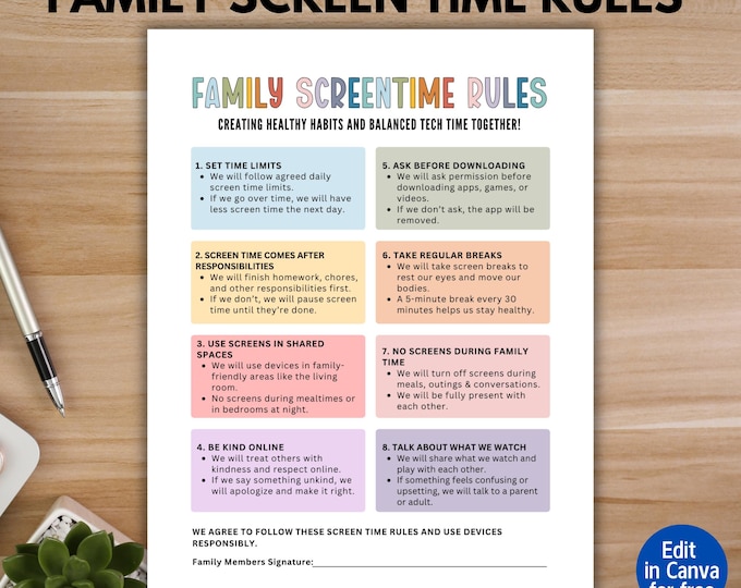 Kids Screen Time Chart, Gadget Chart for Kids, Screen Time Tracker ...