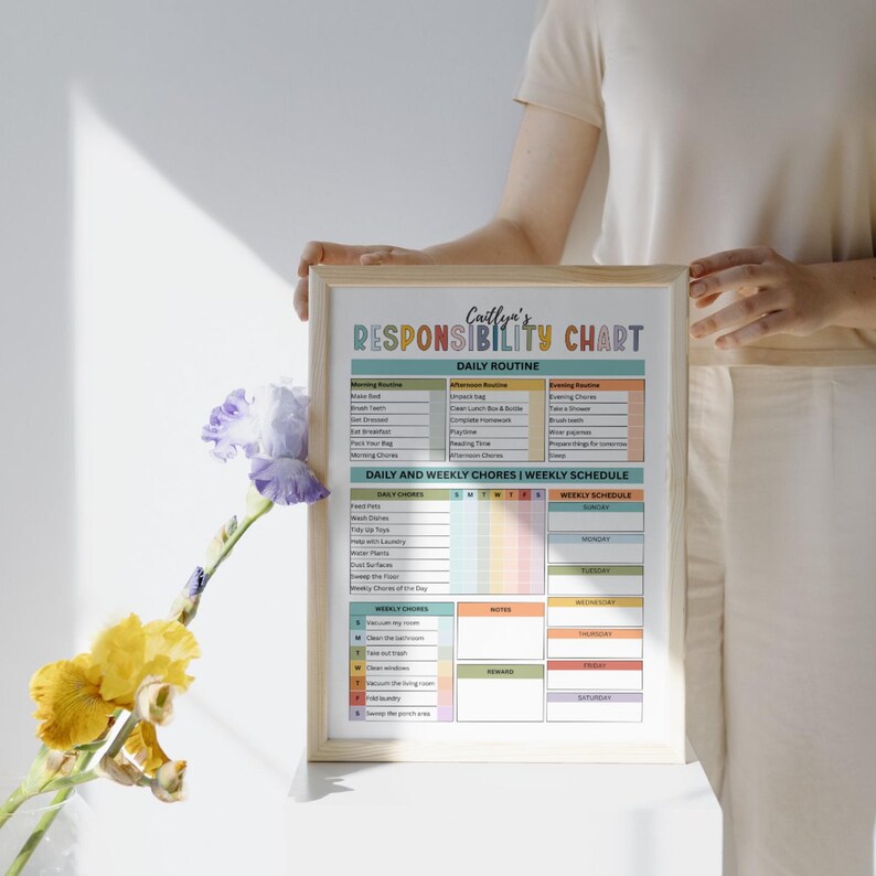 Kids Responsibility Chart, Responsibility Contract, Kids Routine, Kids ...