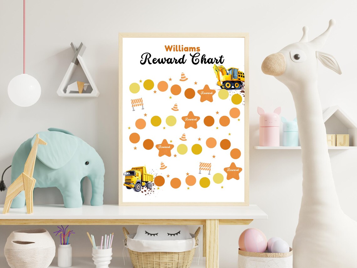 Printable Kids Reward Chart: Potty Training Tracker (editable Canva ...