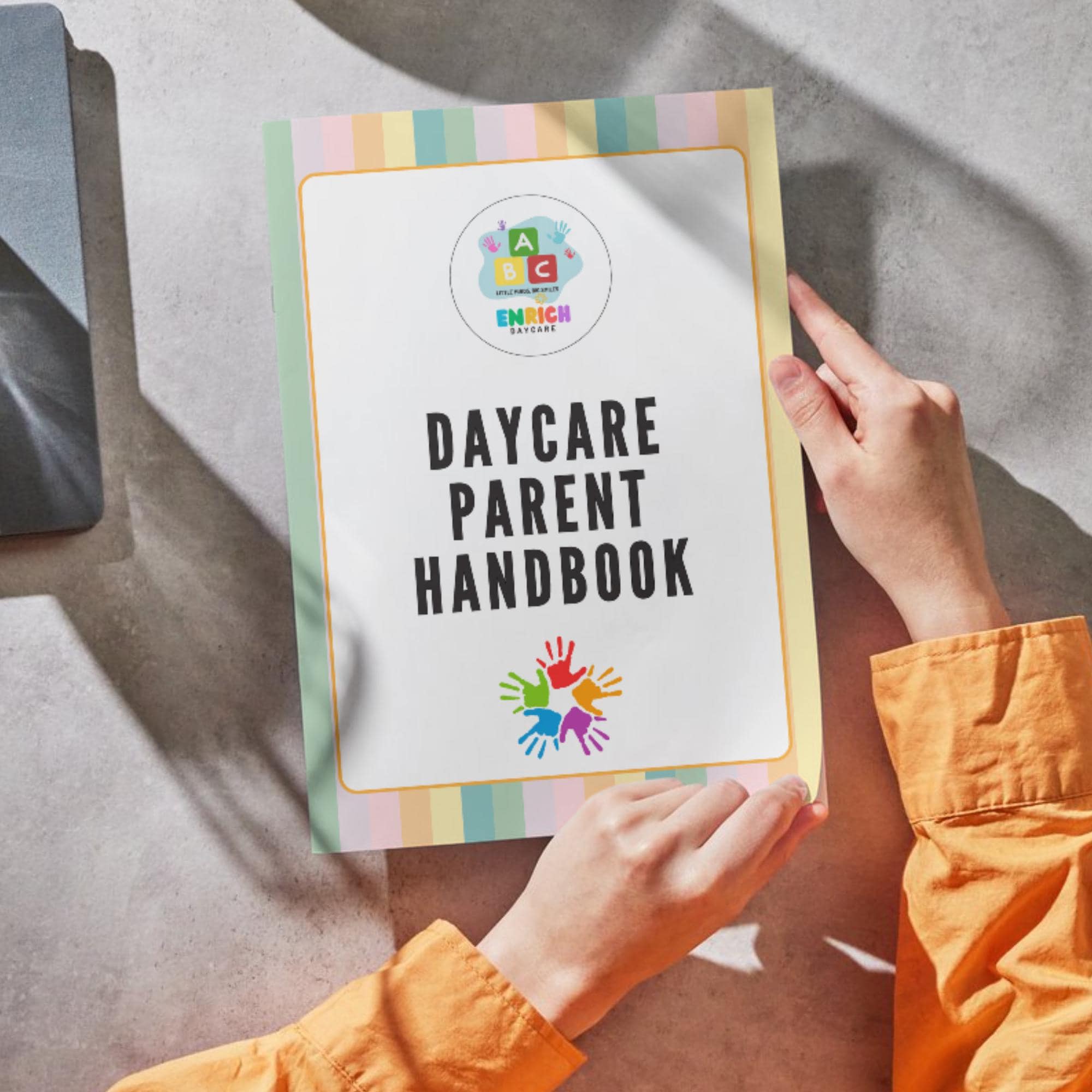 Editable Daycare Parent Handbook Template, Childcare Policies ...