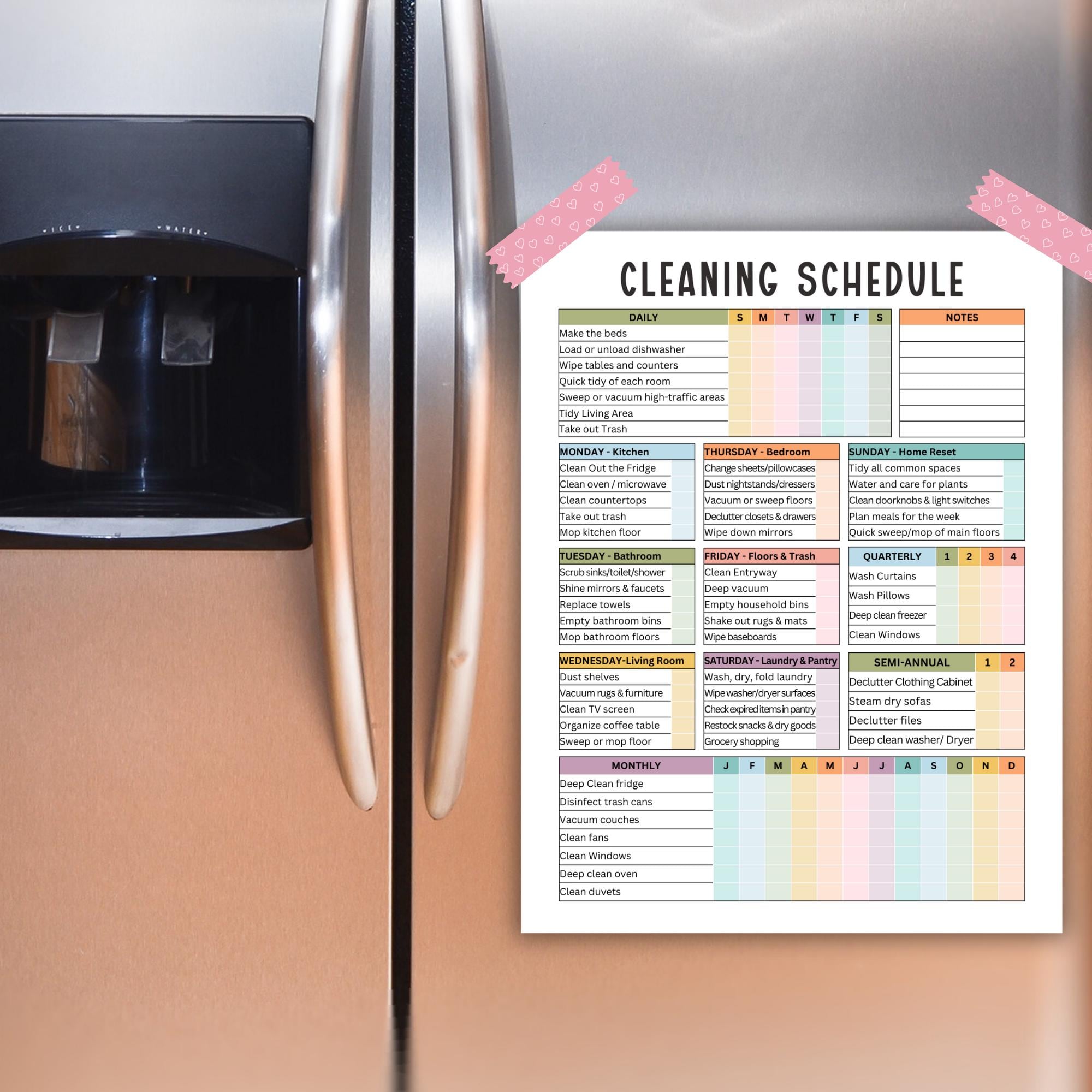 Editable Cleaning Schedule, Household Chore Chart, ADHD Cleaning ...