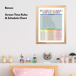 Editable Kids Screentime Chart, Kids Screen Time Tracker, Screentime ...
