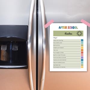 Editable School Day Routine Chart, Before School After School Routine ...