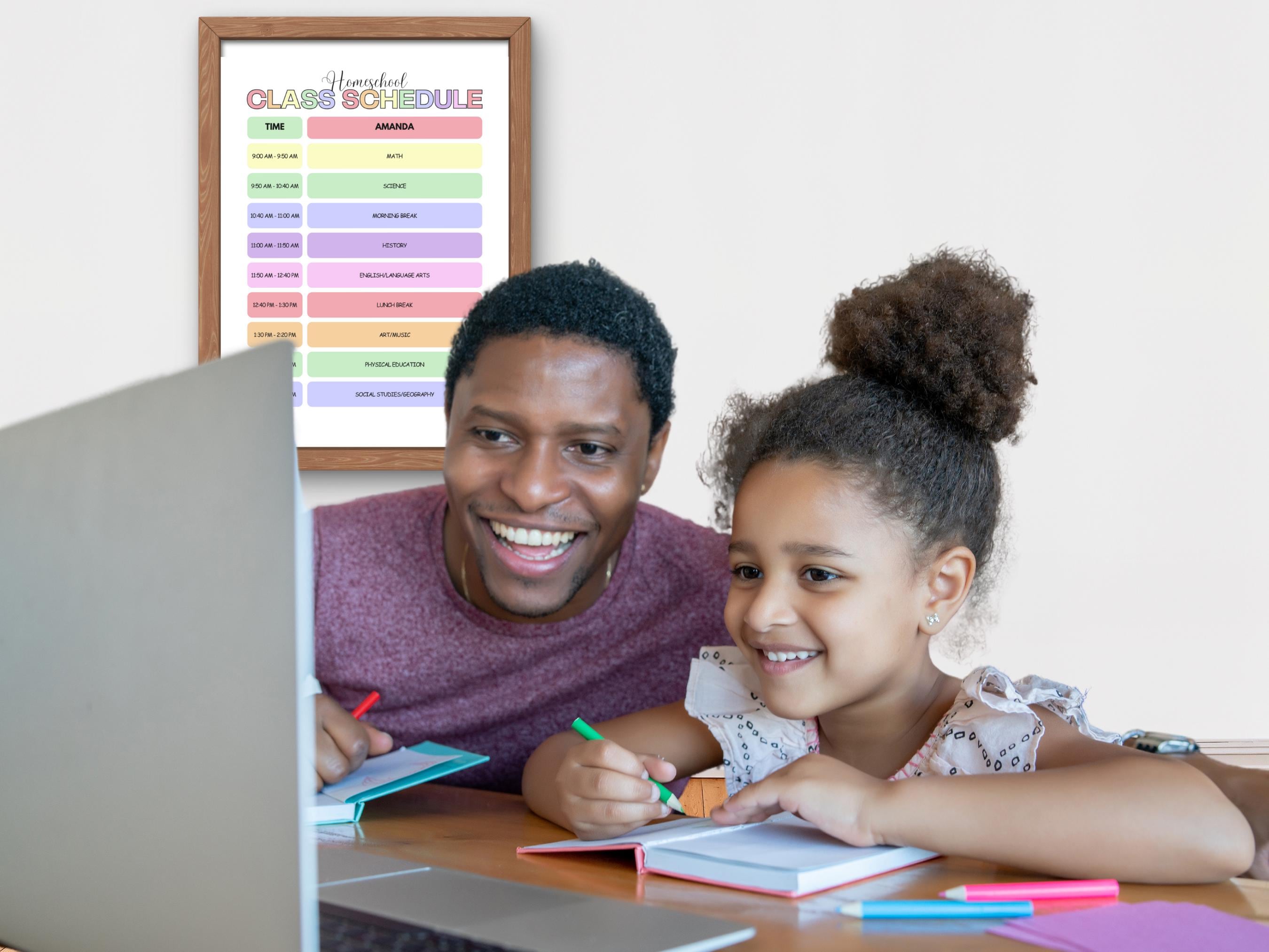 Editable Homeschool Schedule: Multiple Kids Planner (canva Template ...