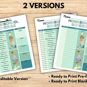 Kids Homeschool Schedule: Time Block Planner (canva Editable, PDF) - Etsy