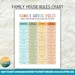 Editable Family House Rules Chart, Behavior Consequence Chart for ...