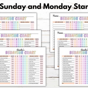 Editable Kids Chore Chart, Daily Routine Checklist, Reward Coupons ...