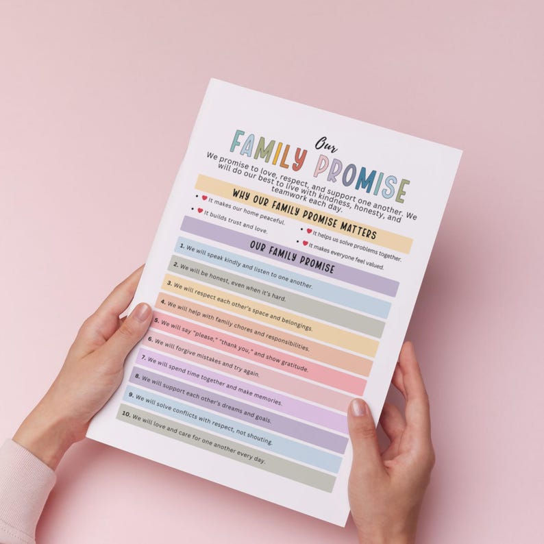 Family Promise Template, Family Good Behavior Chart, Family House Rules ...