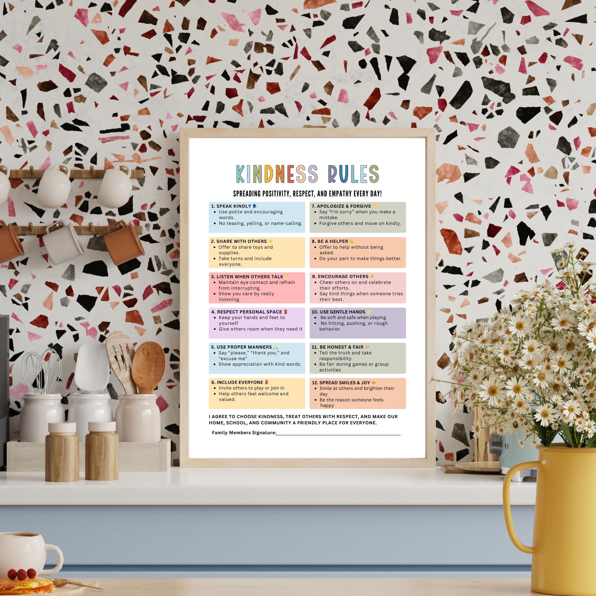 Editable Kindness Rules, Kindness Chart for Kids, Gratitude Poster ...