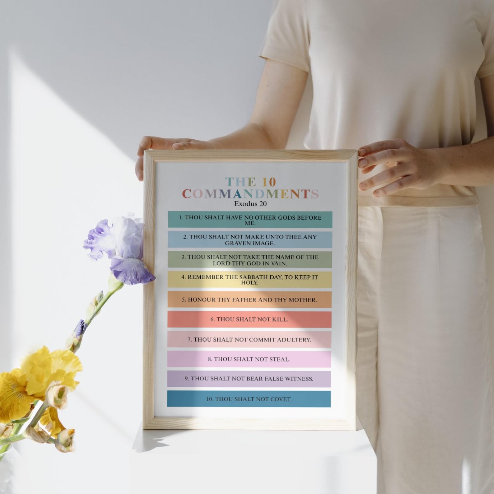 The 10 Commandments Printable Poster, Religious Poster, Classroom ...