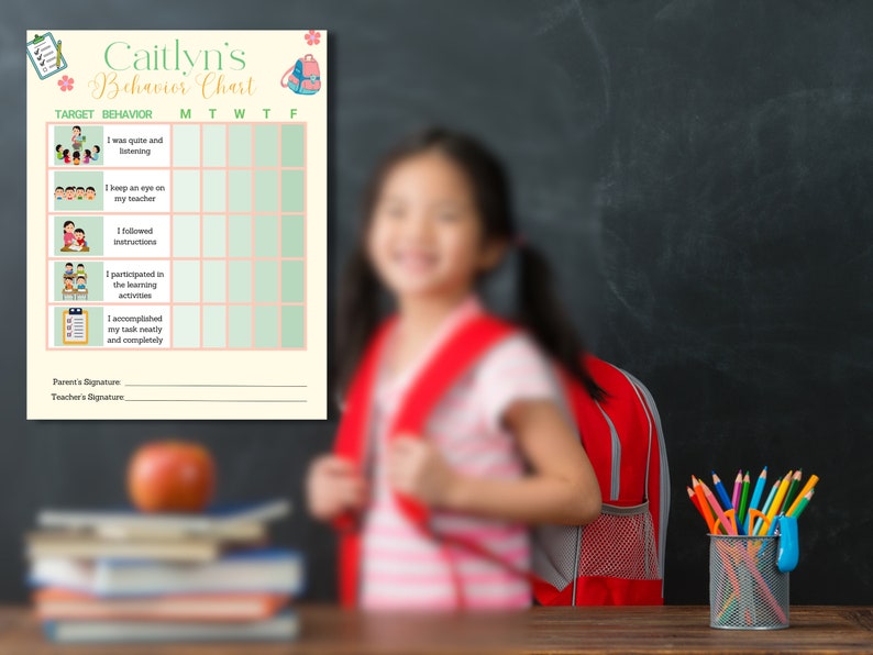 Visual Behavior Chart, Homeschool Behavior Chart for Kids, Kids ...