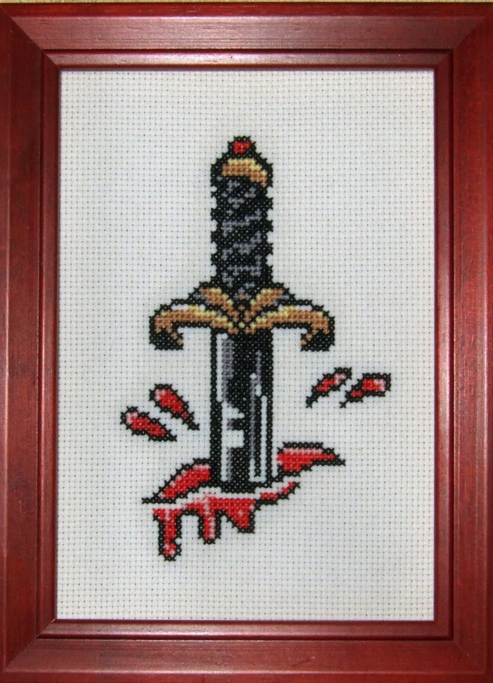 DIY Dagger Tattoo Flash .pdf Original Cross Stitch Pattern - Etsy