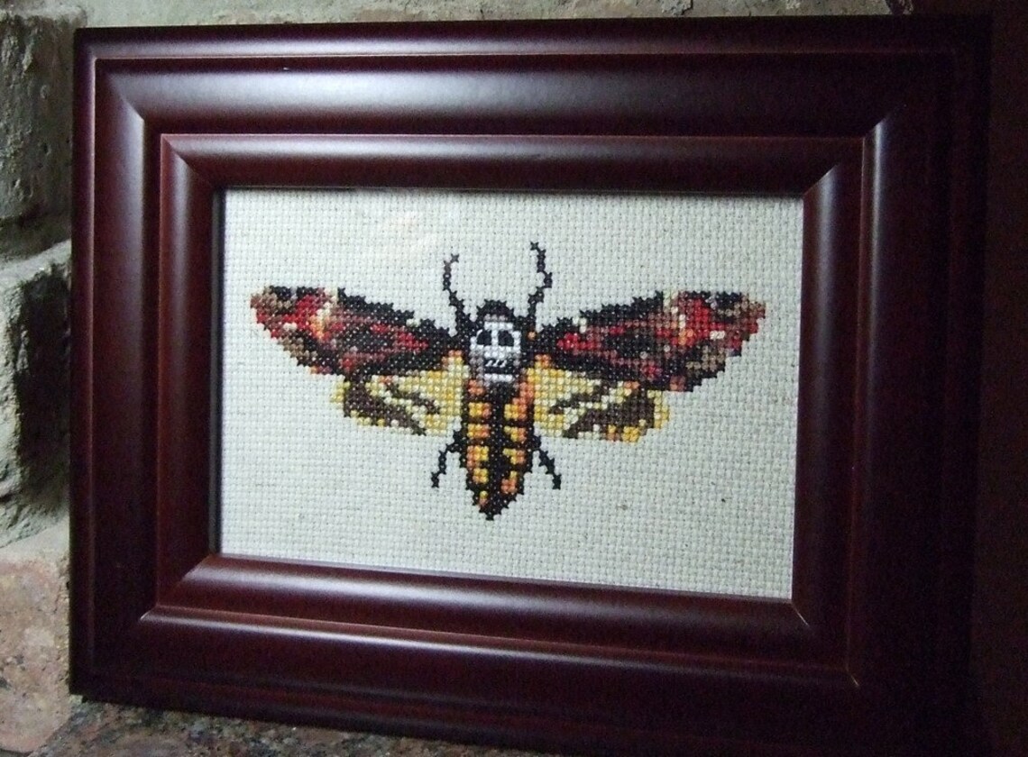 DIY Death's Head Moth - .pdf Original Cross Stitch Pattern - Instant ...