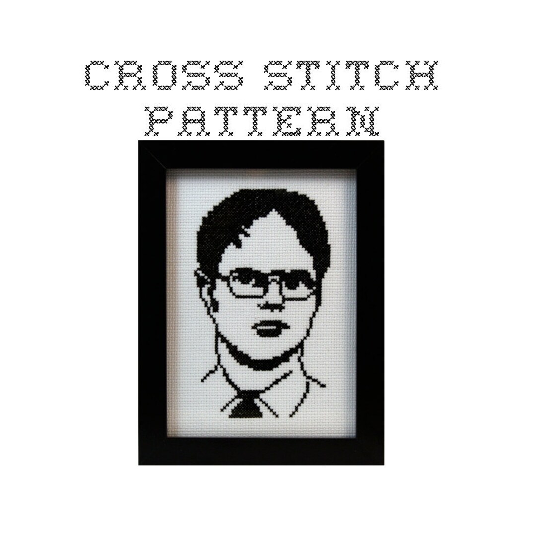 DIY Dwight Schrute - .pdf Original Cross Stitch Pattern - Instant ...