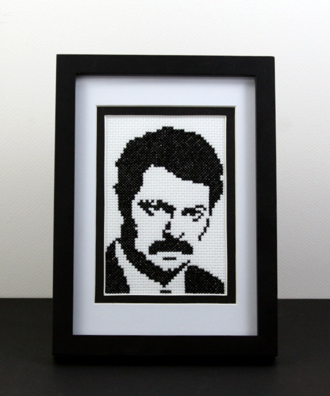 DIY Ron Swanson .pdf Original Cross Stitch Pattern Instant - Etsy