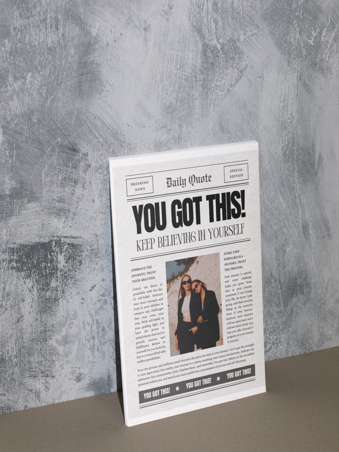 Customizable Empower Poster: News Paper Inspo, Cool Girl Aesthetic ...