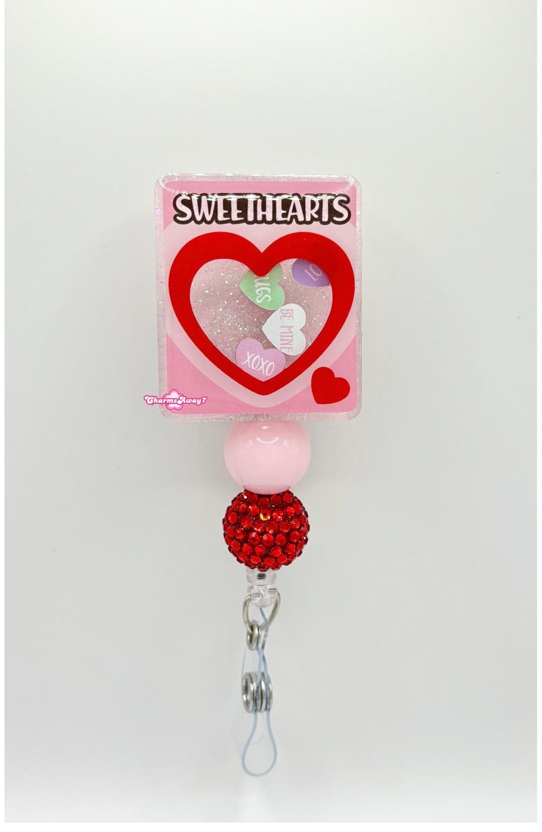 Sweethearts Badge Reel - Valentines Day Badge Reel - Shaker Badge Reel ...