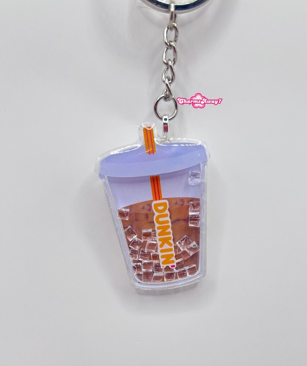 Iced Coffee Keychain - Miniature Beverage Keychain - Cute Drink ...