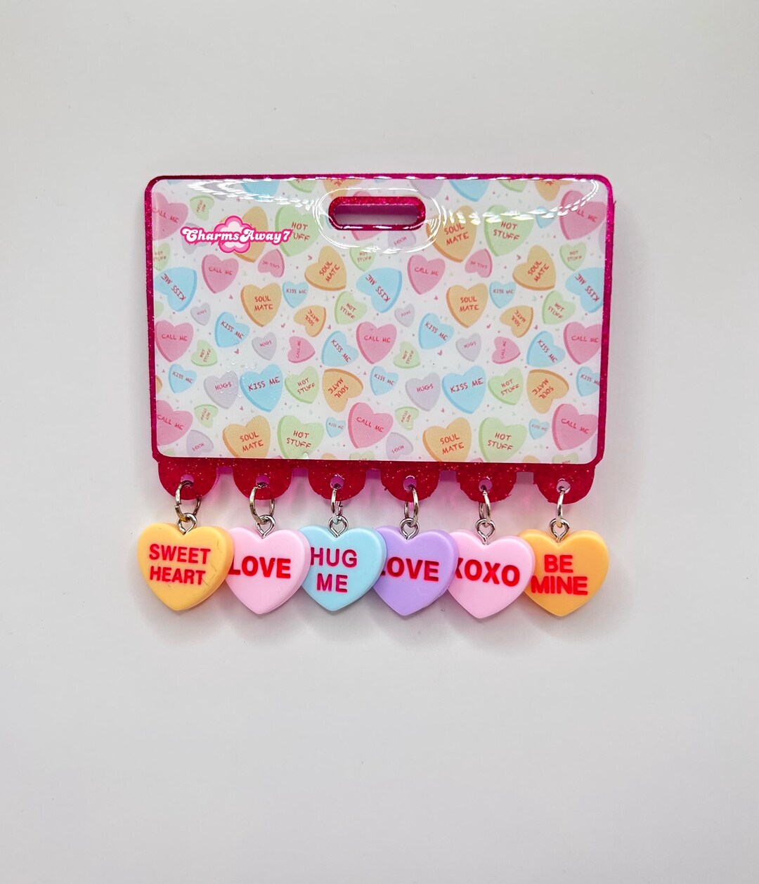 Conversation Heart Badge Buddy With Charms – Custom Valentine’s Day ...