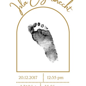 Baby Footprint Handprint Birth Sign, Labor and Delivery Hospital Birth ...