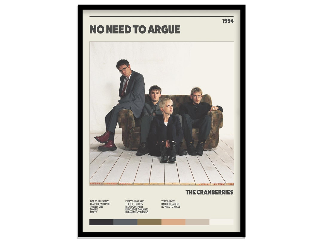 The Cranberries - No Need to Argue - Retro Music Poster Print - Frame ...