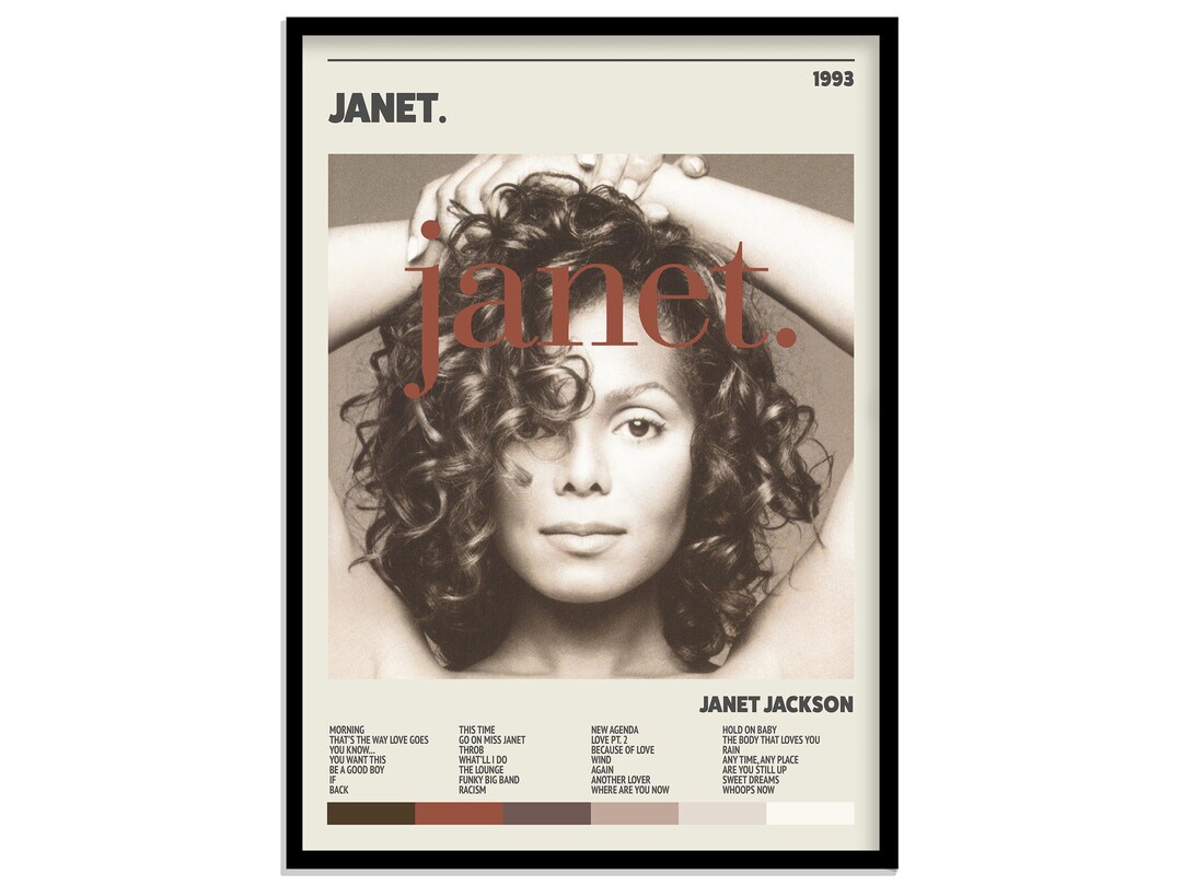 Janet Jackson - Janet. - Retro Music Poster Print - Frame Not Included ...