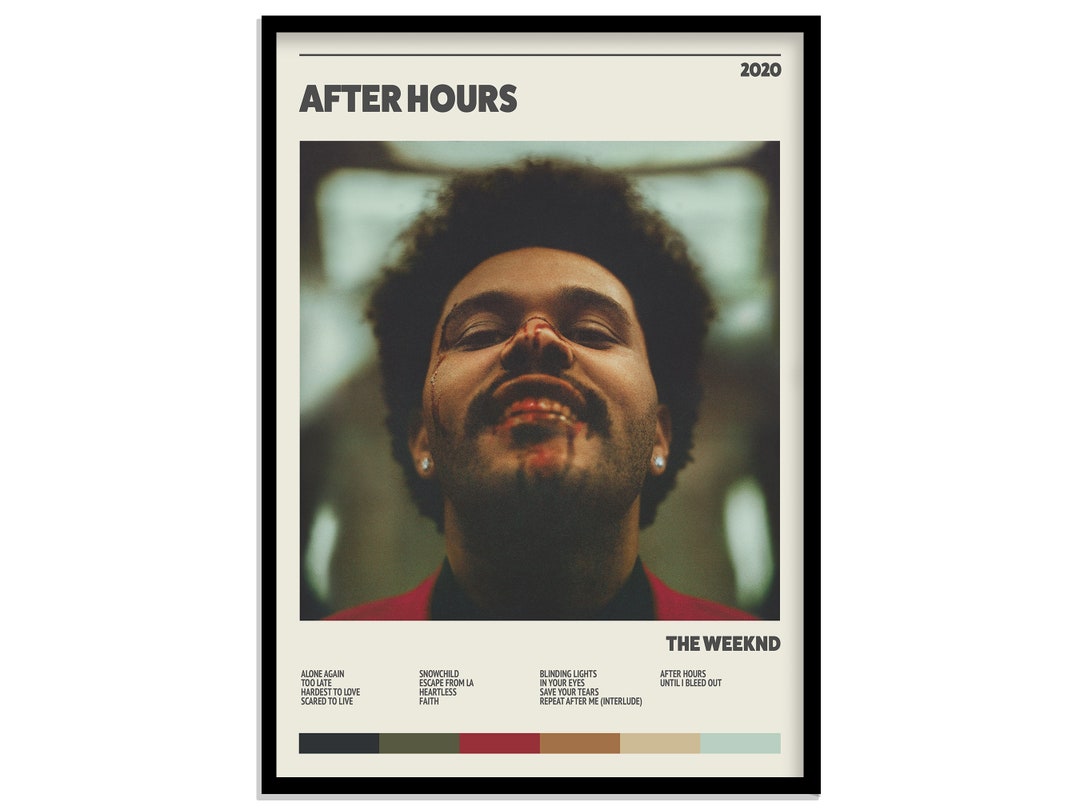 The Weeknd - After Hours - Retro Music Poster Print - Frame Not ...