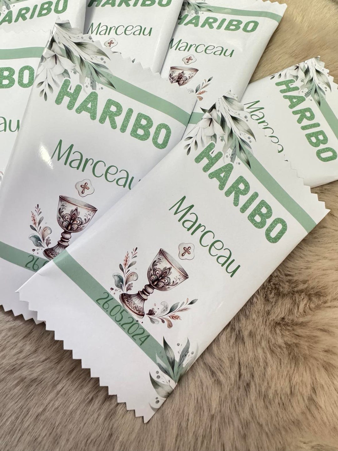 Candy Bag With Personalized Haribo Label for Communion - Etsy