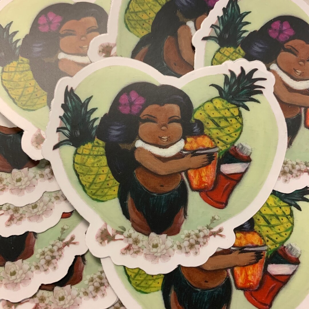 Hula Chula Loves Pineapple With Tajin Clear Stickers - Etsy