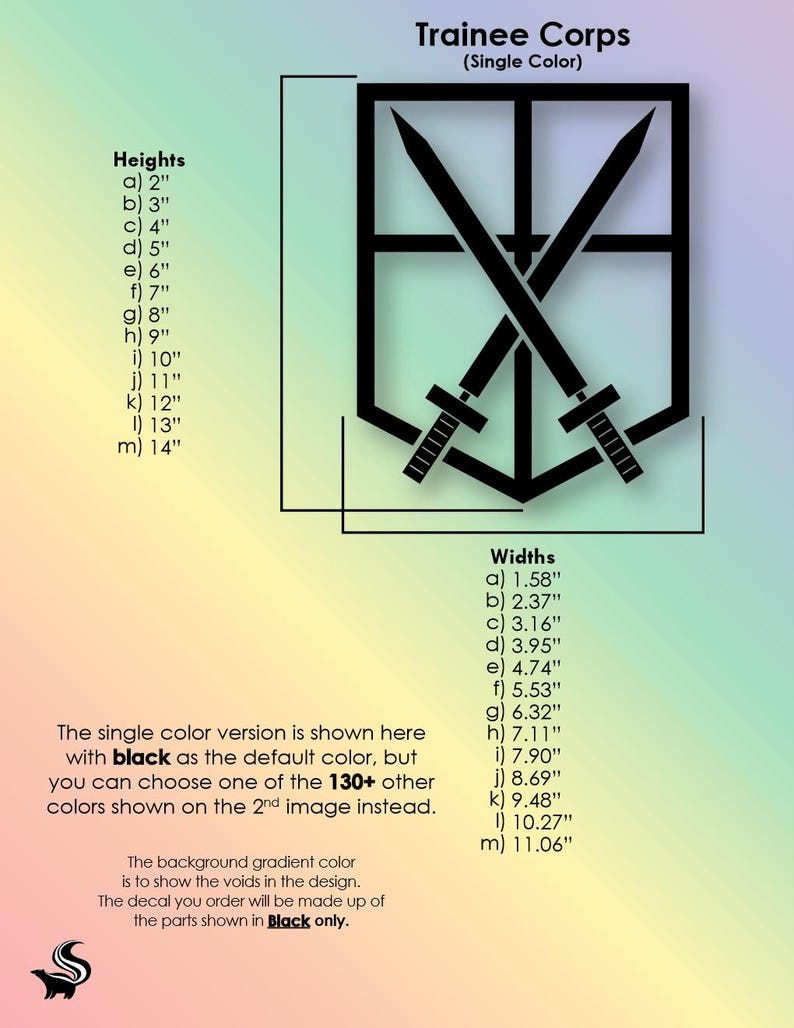 Regiment Emblem Decals: Survey Corps, Trainee Corps, Military Police ...