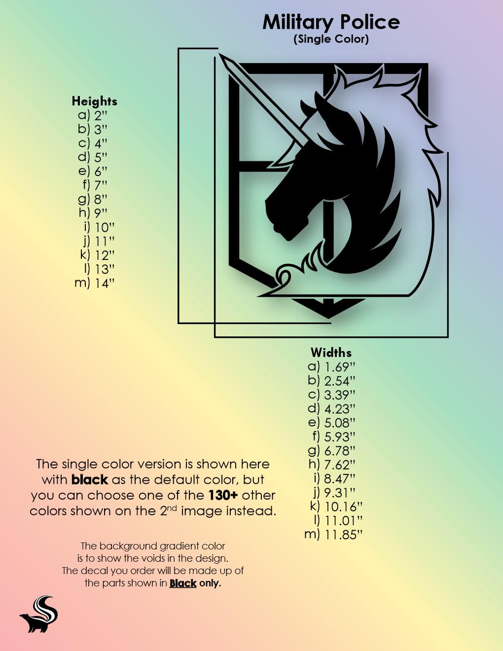 Regiment Emblem Decals: Survey Corps, Trainee Corps, Military Police ...