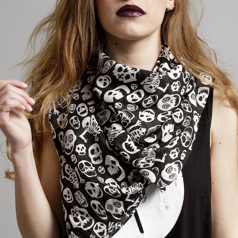 Skull Scarf - Etsy