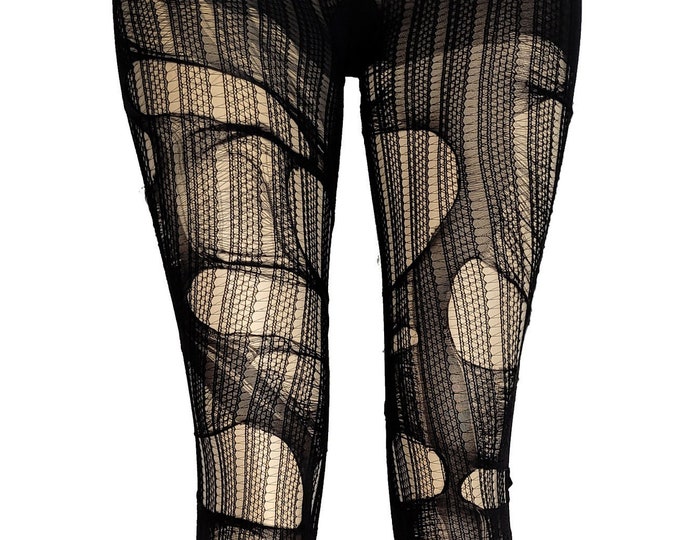 Striped Tights Goth Tights Tattered & Torn Tights Fishnet Tights ...