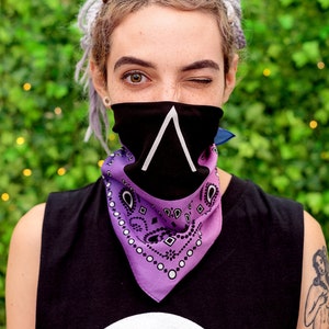 Gradient Pink Purple Bandana Scarf Cotton Silk Bandana Custom Bandana ...