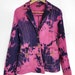 Flamingo Pink Denim Jacket Acid Wash Jacket Denim Blazer | 90s Jean ...