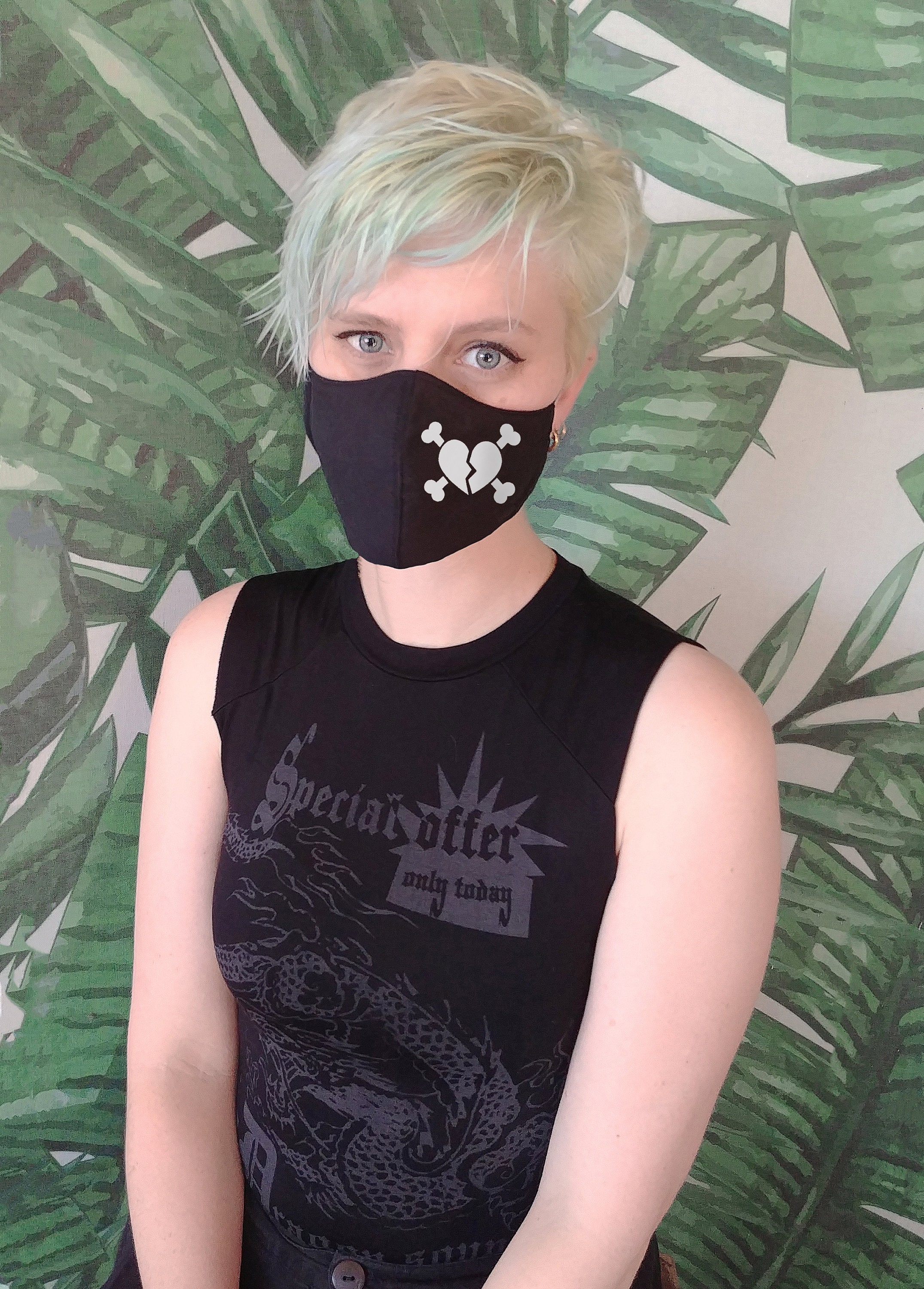 Handmade EMO Broken Heart Face Mask Rock Mask Gothic Mask | Etsy