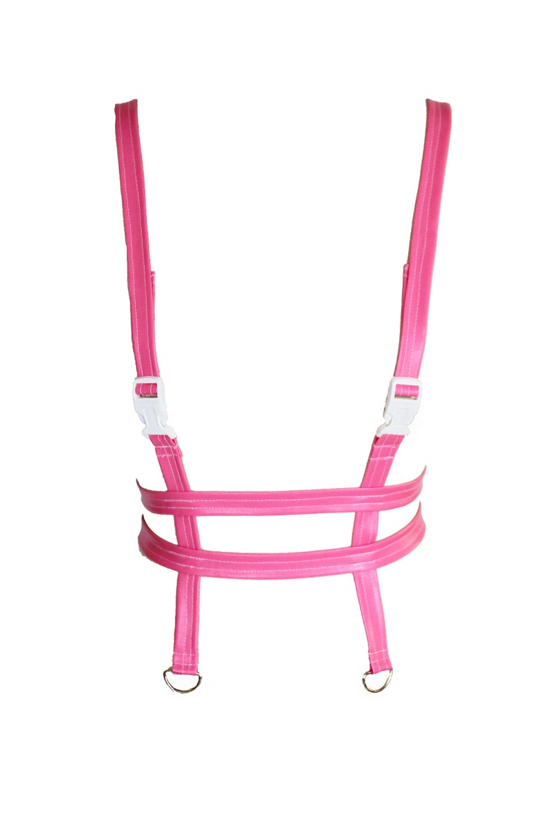 Handmade Hot Pink Body Harness Bra Chest Harness Women Vegan - Etsy