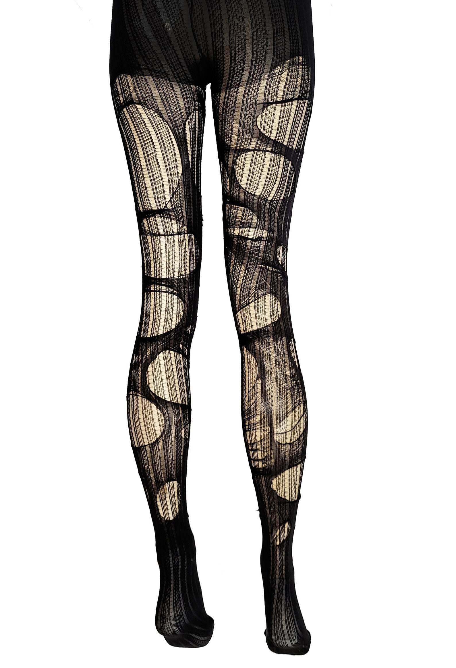 Striped Tights Goth Tights Tattered & Torn Tights Fishnet Tights ...