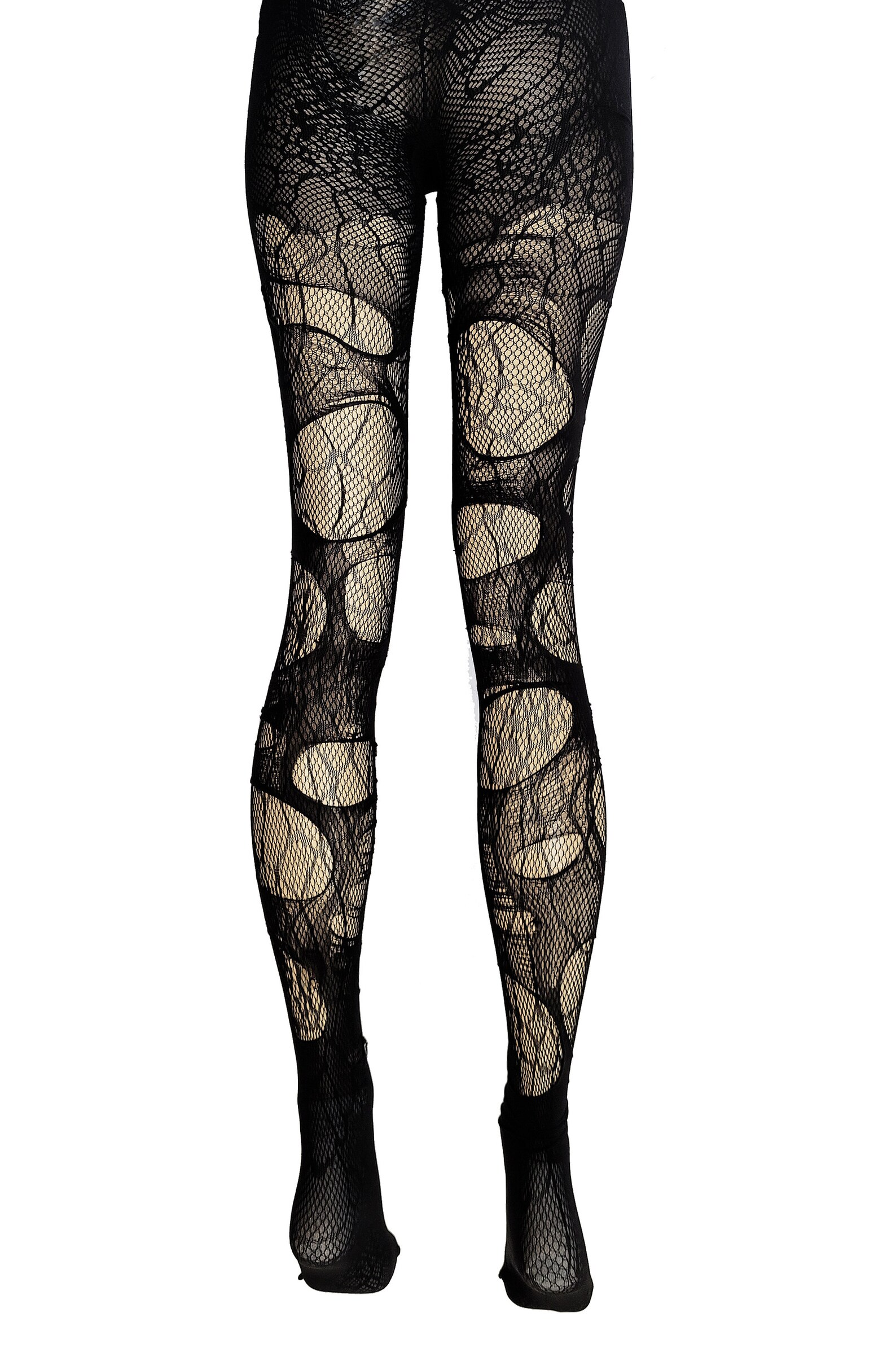 Spider Web Goth Tights Tattered & Torn Tights Fishnet Tights - Etsy