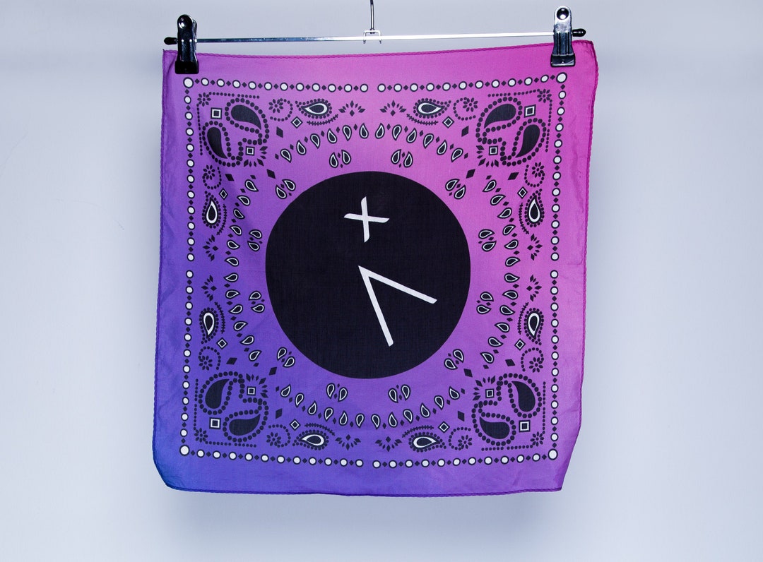 Gradient Pink Purple Bandana Scarf Cotton Silk Bandana - Etsy