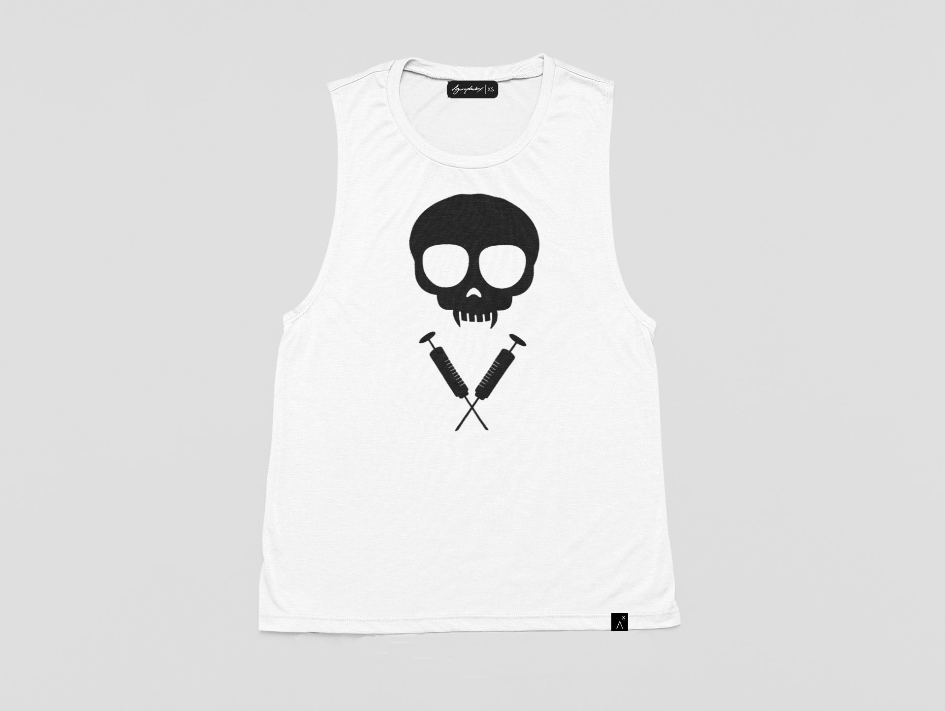Vampire Skull Oversize Tank Top | Halloween Graphic Tee Streetwear Tank ...