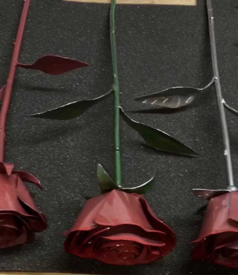 Metal Forged Roses - Etsy