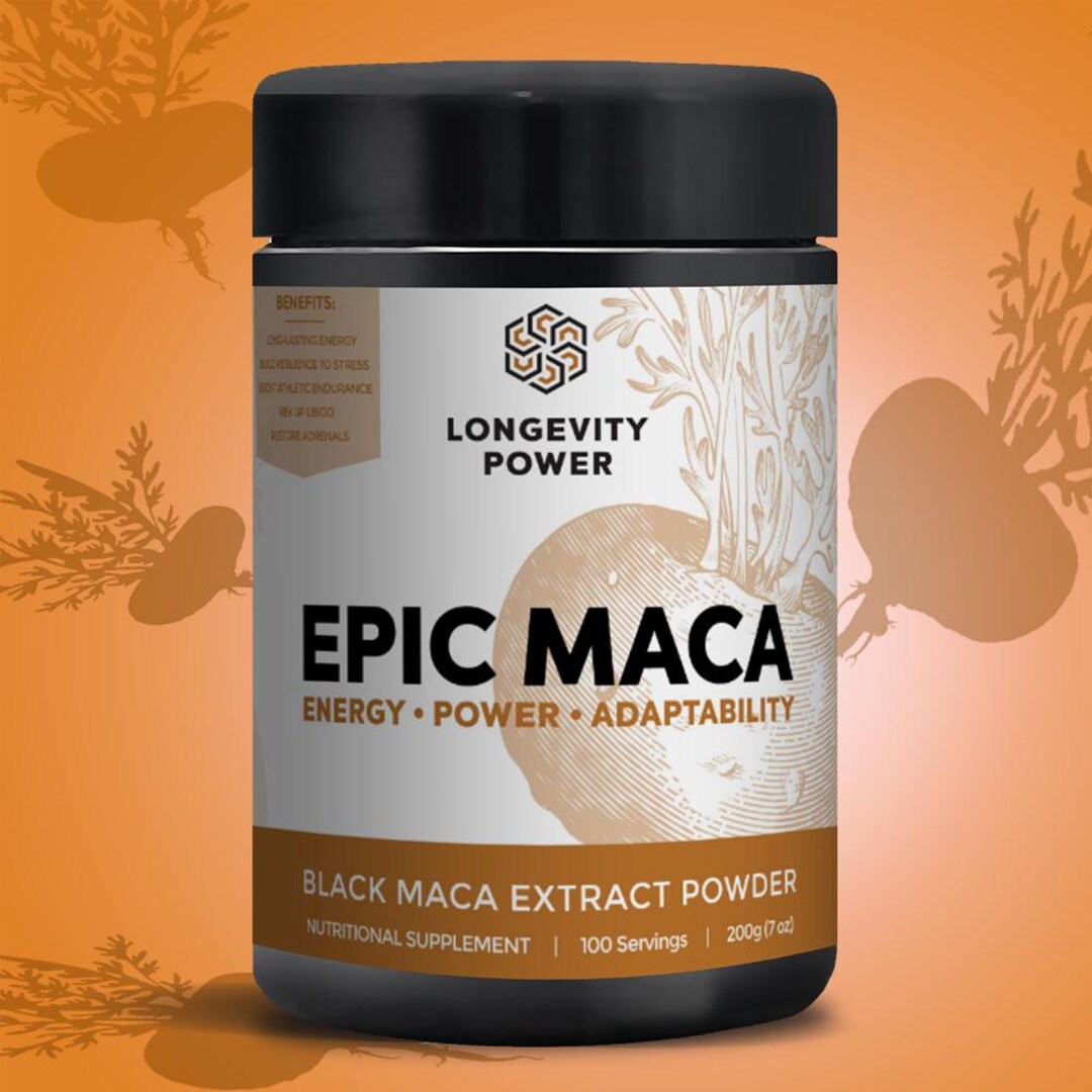 LONGEVITY POWER'S Epic Maca | 10:1 Black Ultra Concentrated Maca ...
